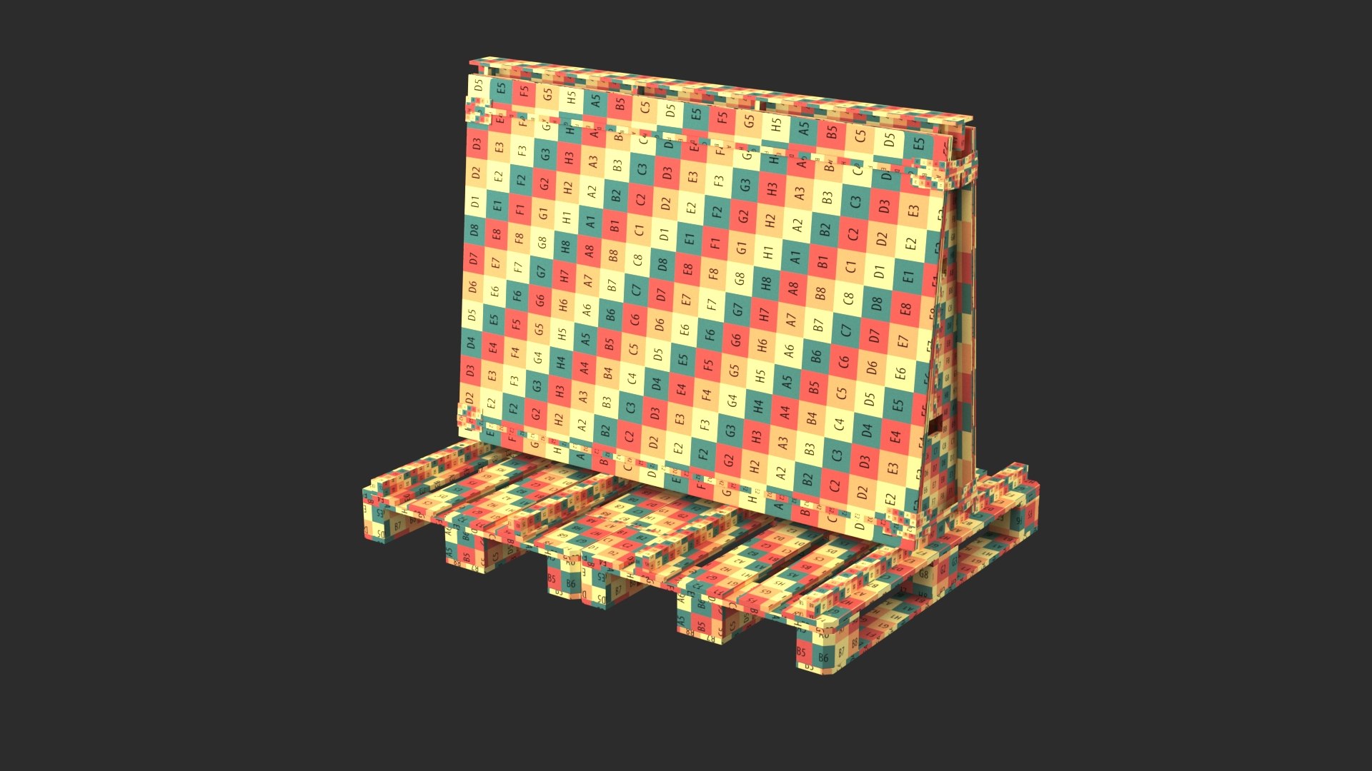 3D Double A-Frame Pallet - TurboSquid 2040235