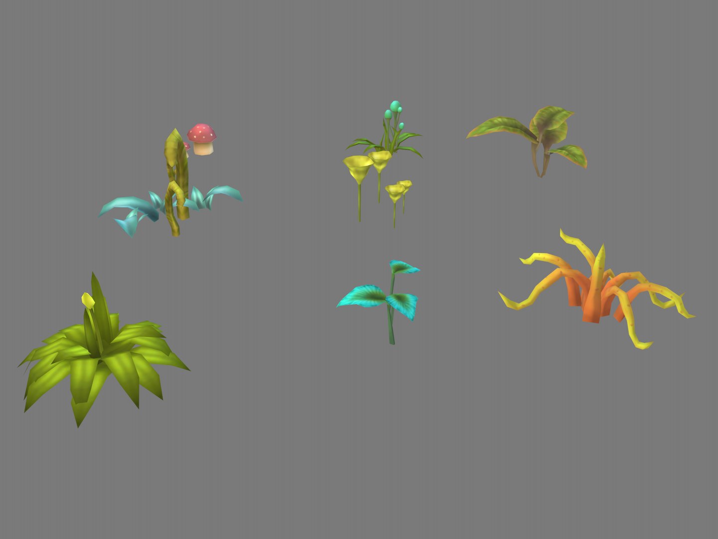 3D Swamp Plant Model - TurboSquid 1395619