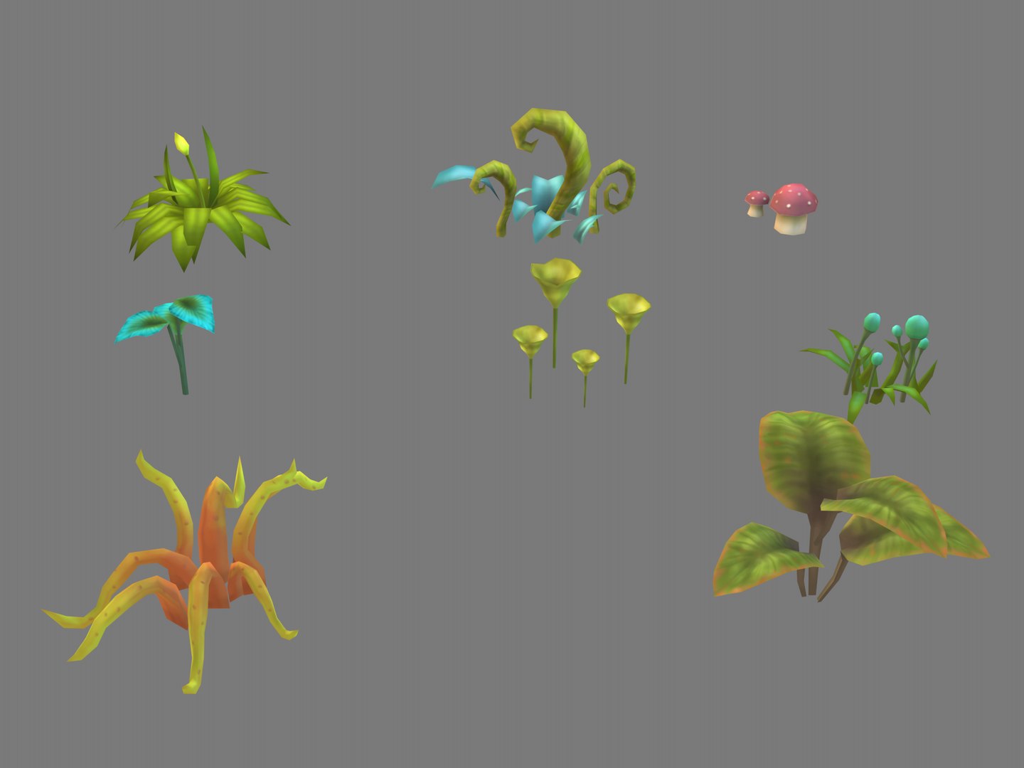 3D Swamp Plant Model - TurboSquid 1395619