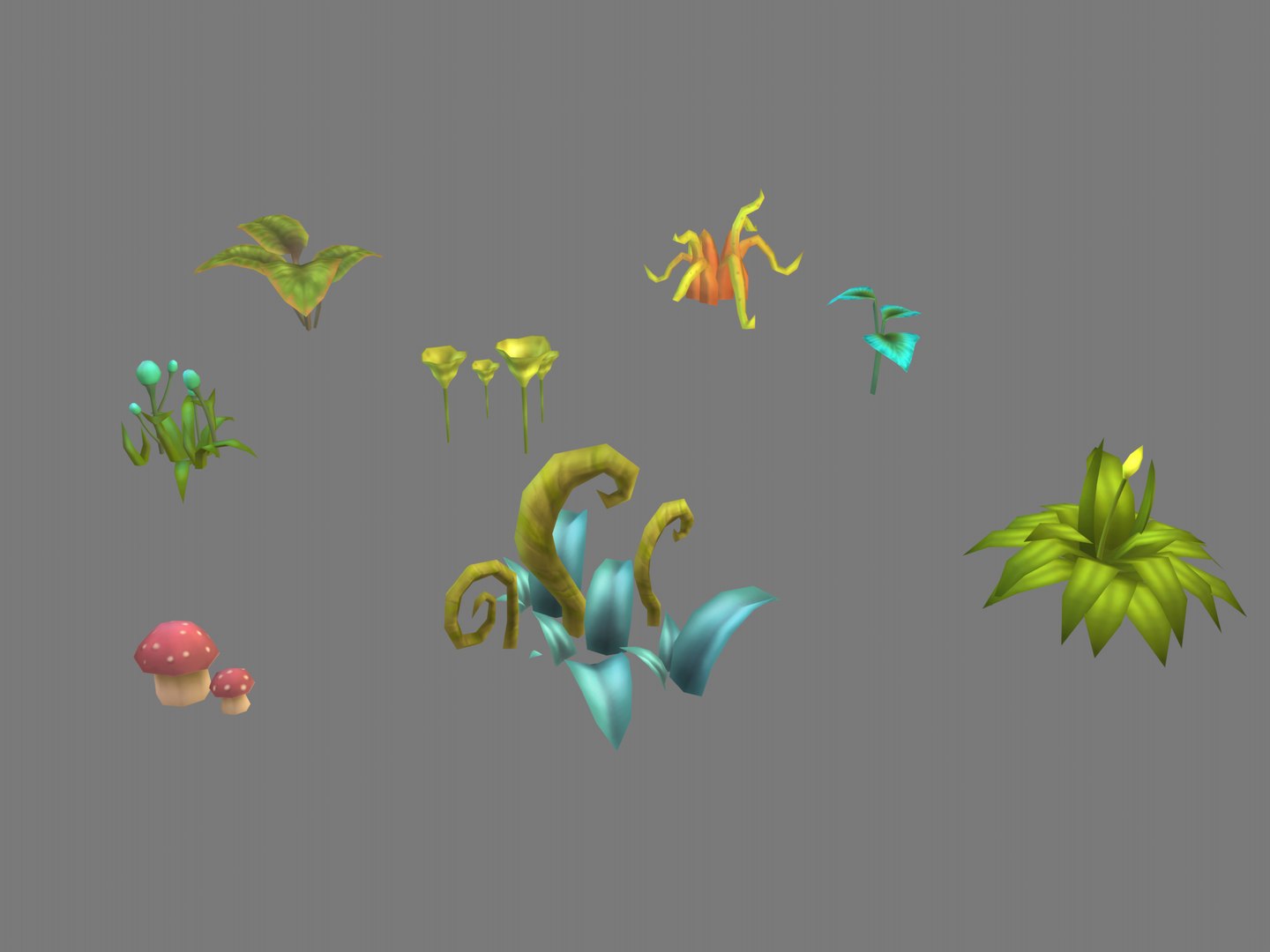 3D Swamp Plant Model - TurboSquid 1395619