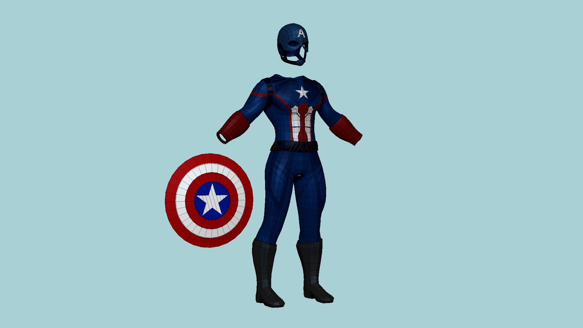 3D Captain America Outfit 03 - Character Design Fashion - TurboSquid ...