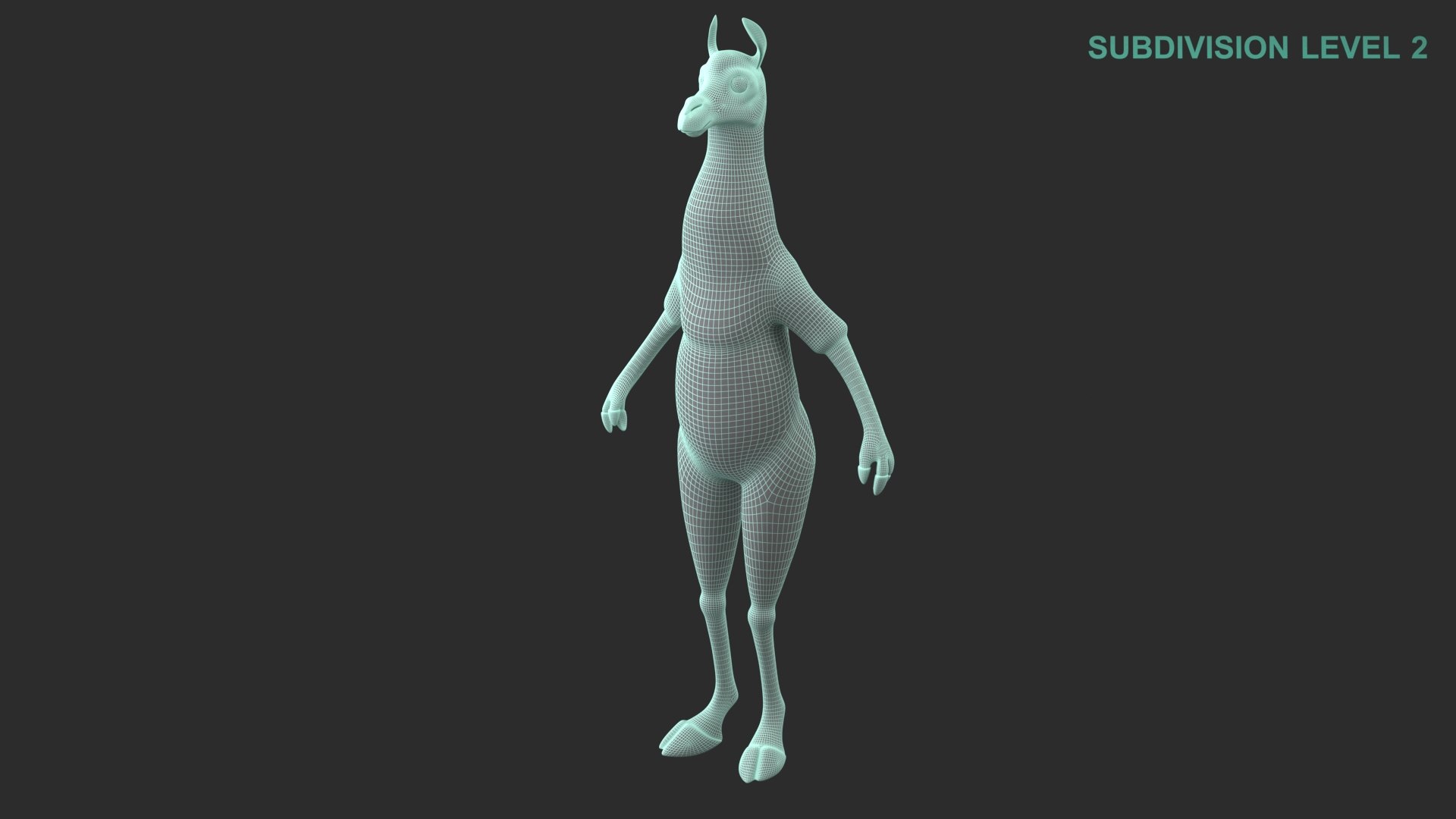 3D Cartoon Lama Character Model - TurboSquid 2107215
