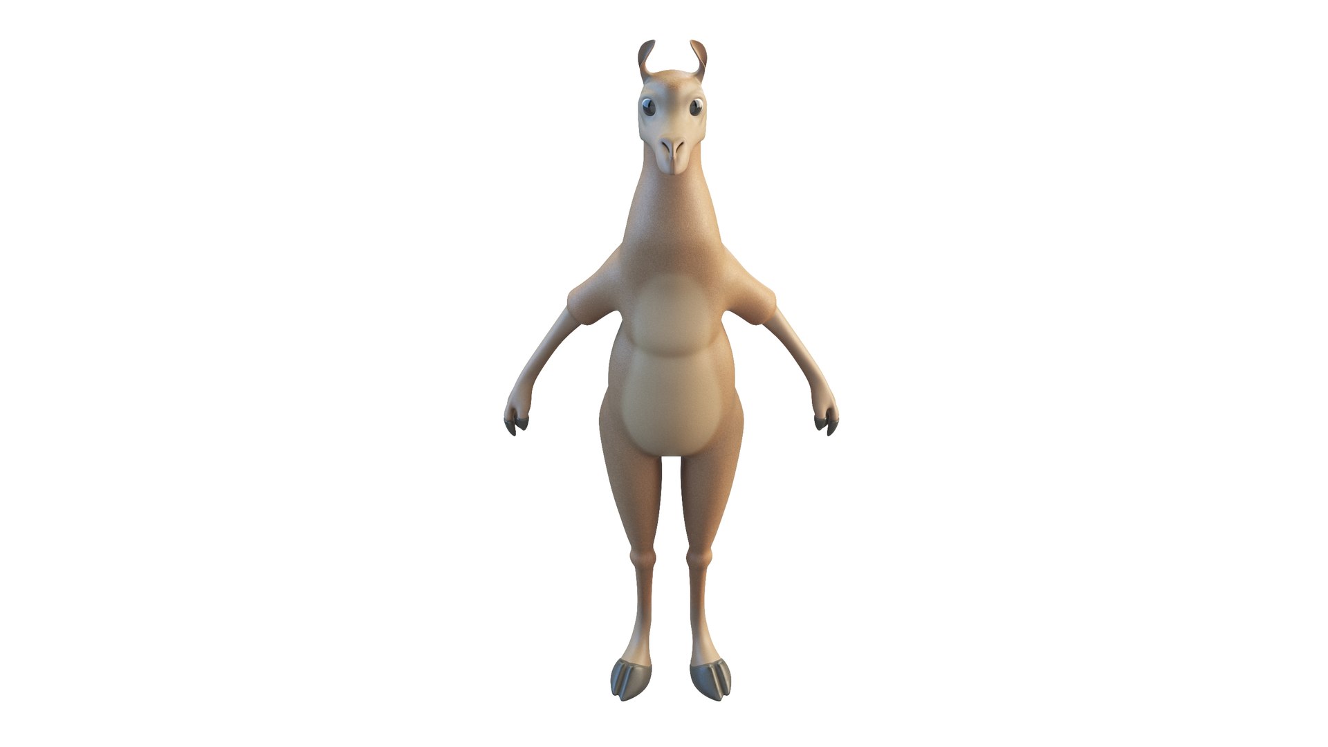 3D Cartoon Lama Character Model - TurboSquid 2107215