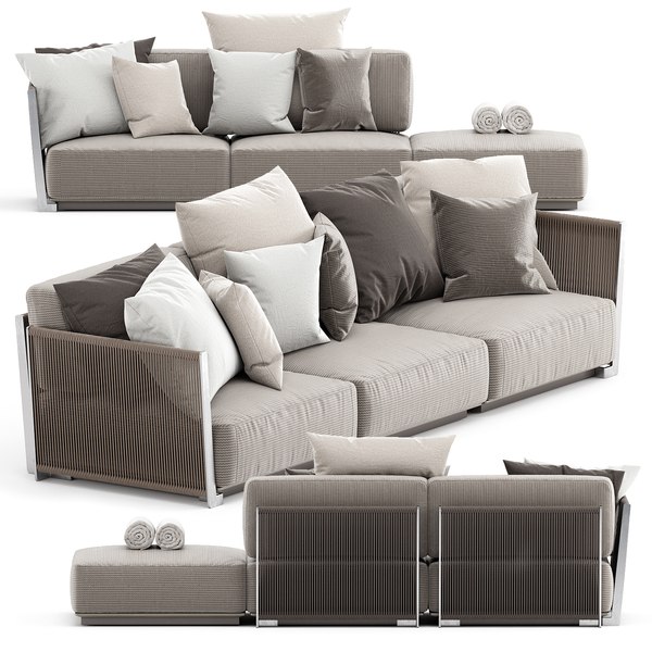Eddy outdoor sofa 2 model - TurboSquid 1601766