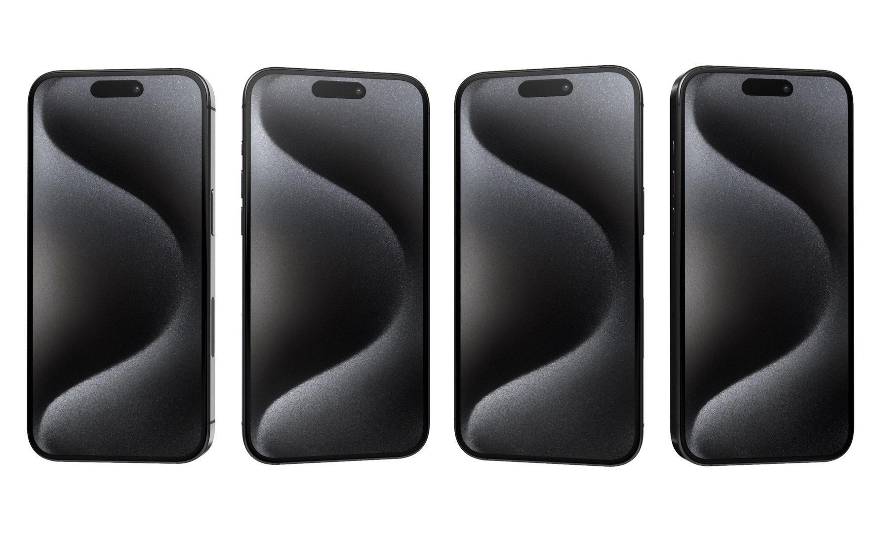 3D Apple IPhone 15 Pro Black Titanium - TurboSquid 2129210