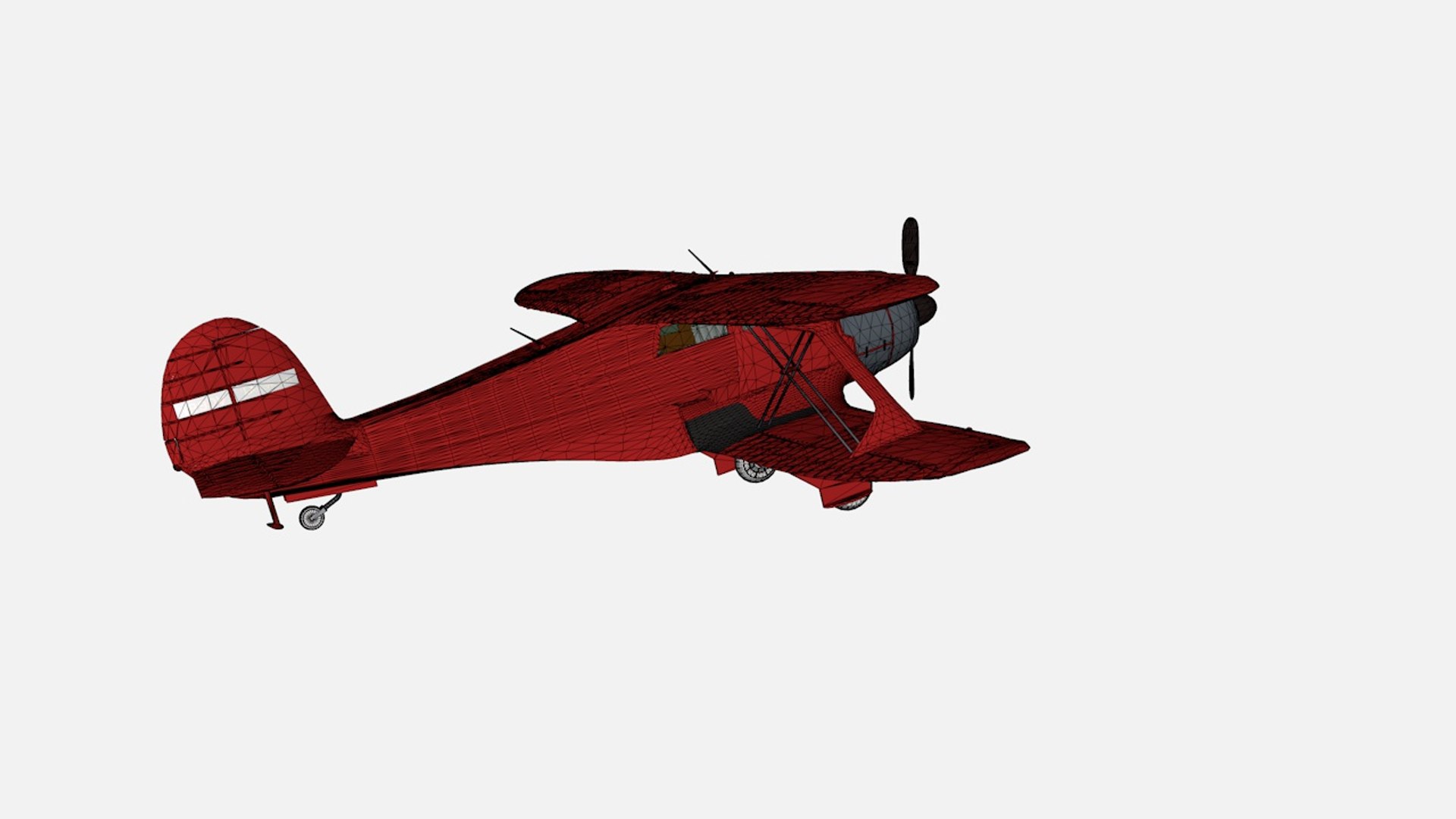 3d Beech 17 Staggerwing Model