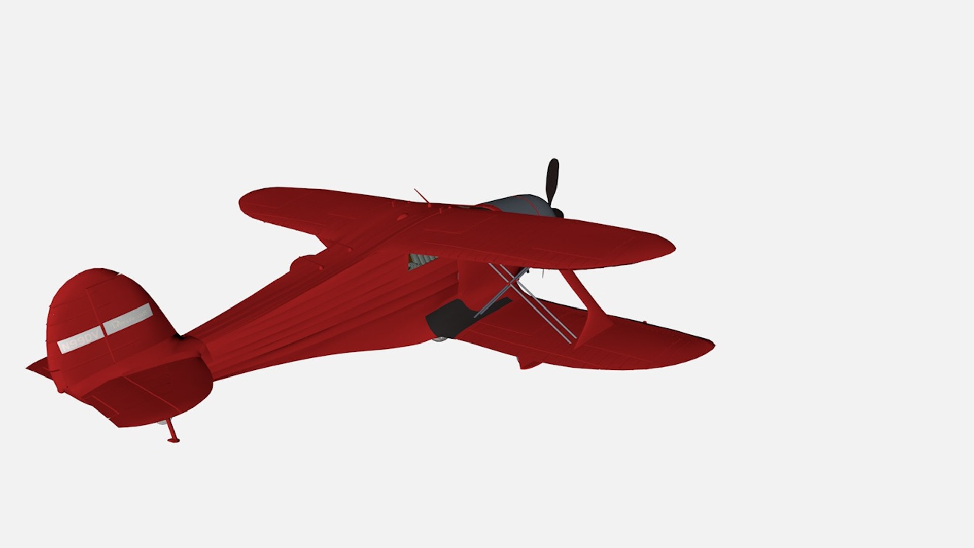3d Beech 17 Staggerwing Model