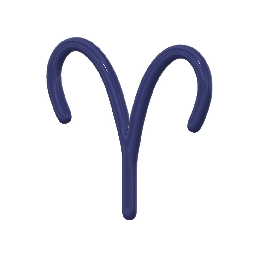 3d Model Aries Zodiac Sign