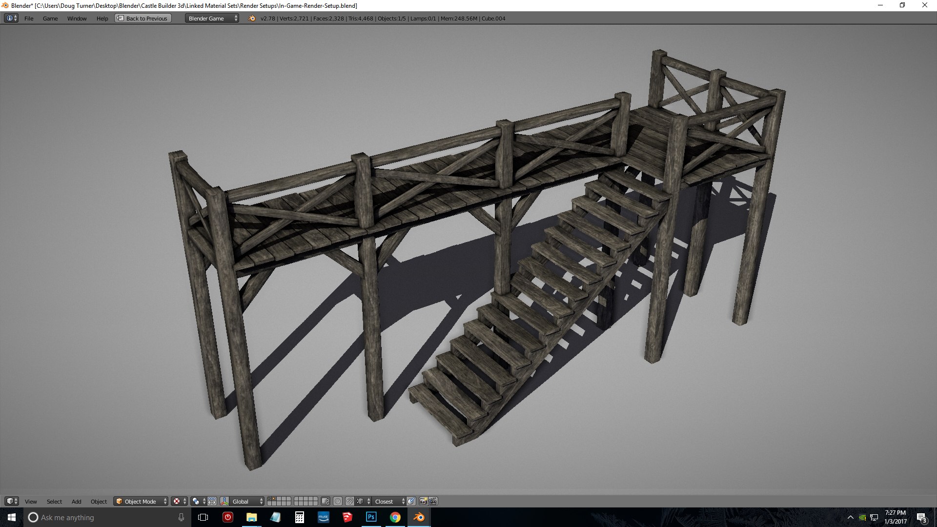 Platform Stairs Blender 3d Model