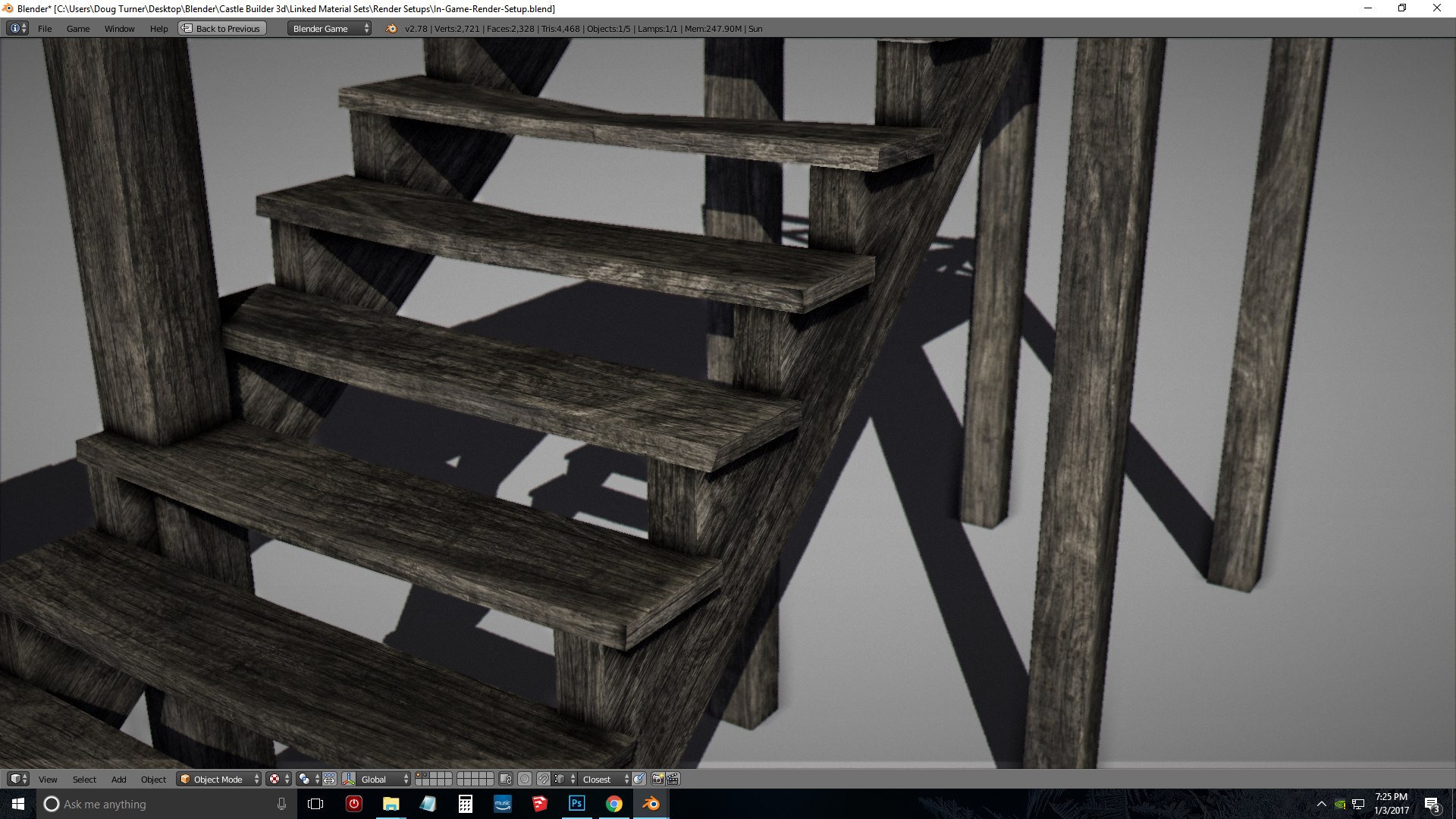 Platform Stairs Blender 3d Model