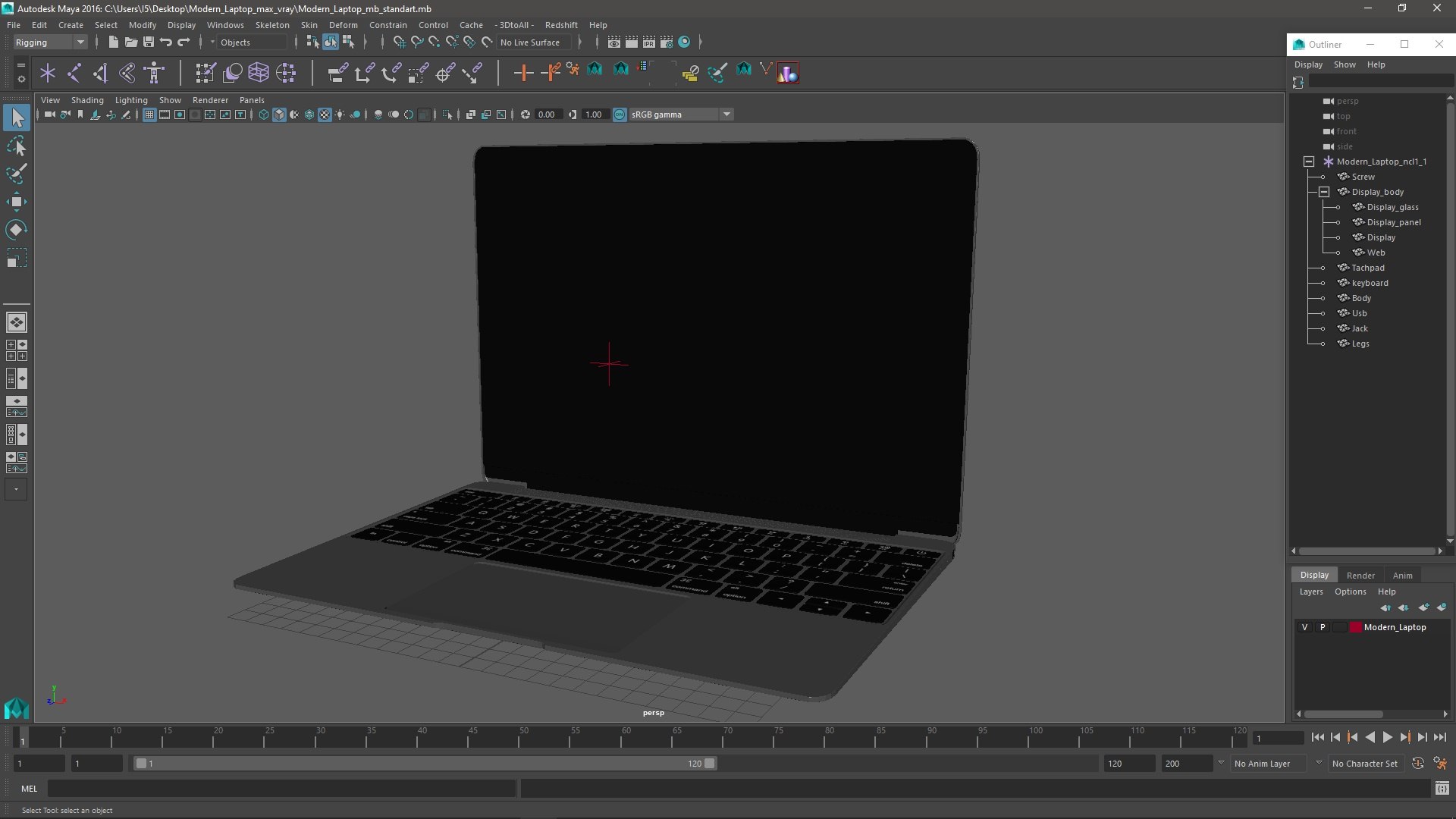 Modern Laptop Model - TurboSquid 2248499