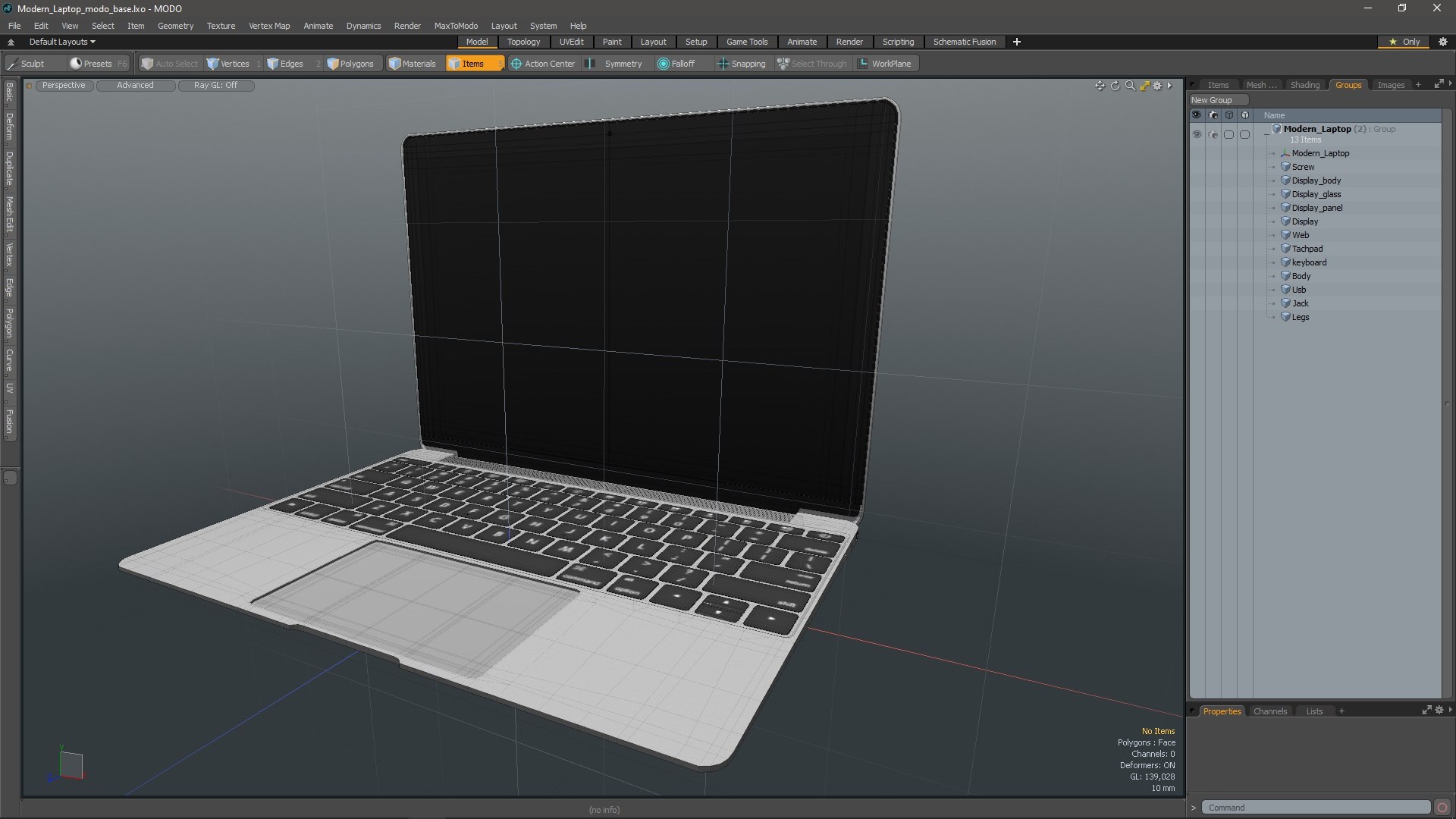 Modern Laptop Model - TurboSquid 2248499
