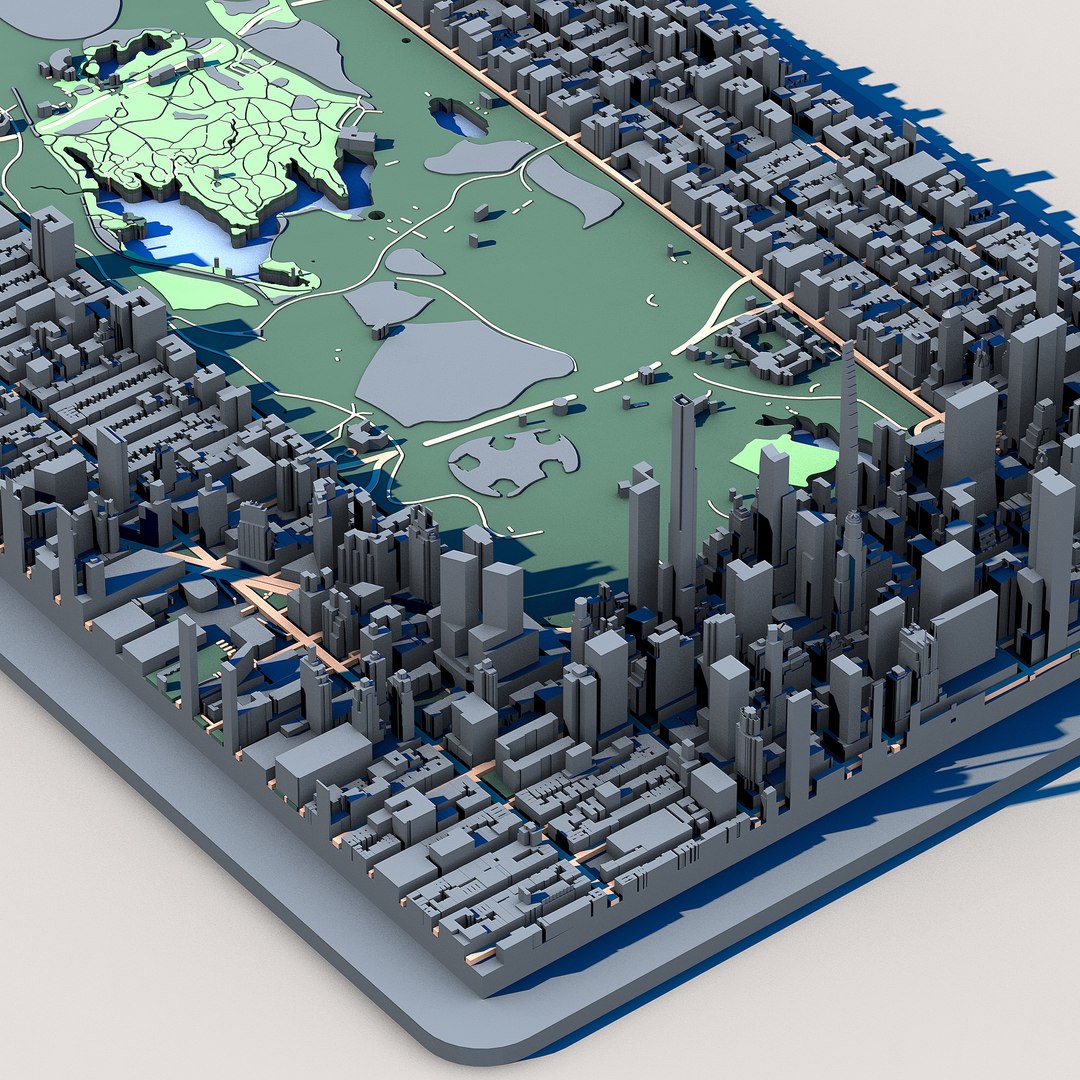 3D Central Park New York 3D Model Manhattan Urban Landscape NYC Park ...