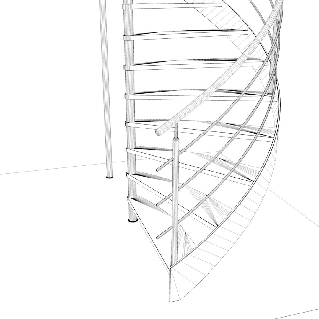 3d Spiral Staircase Model
