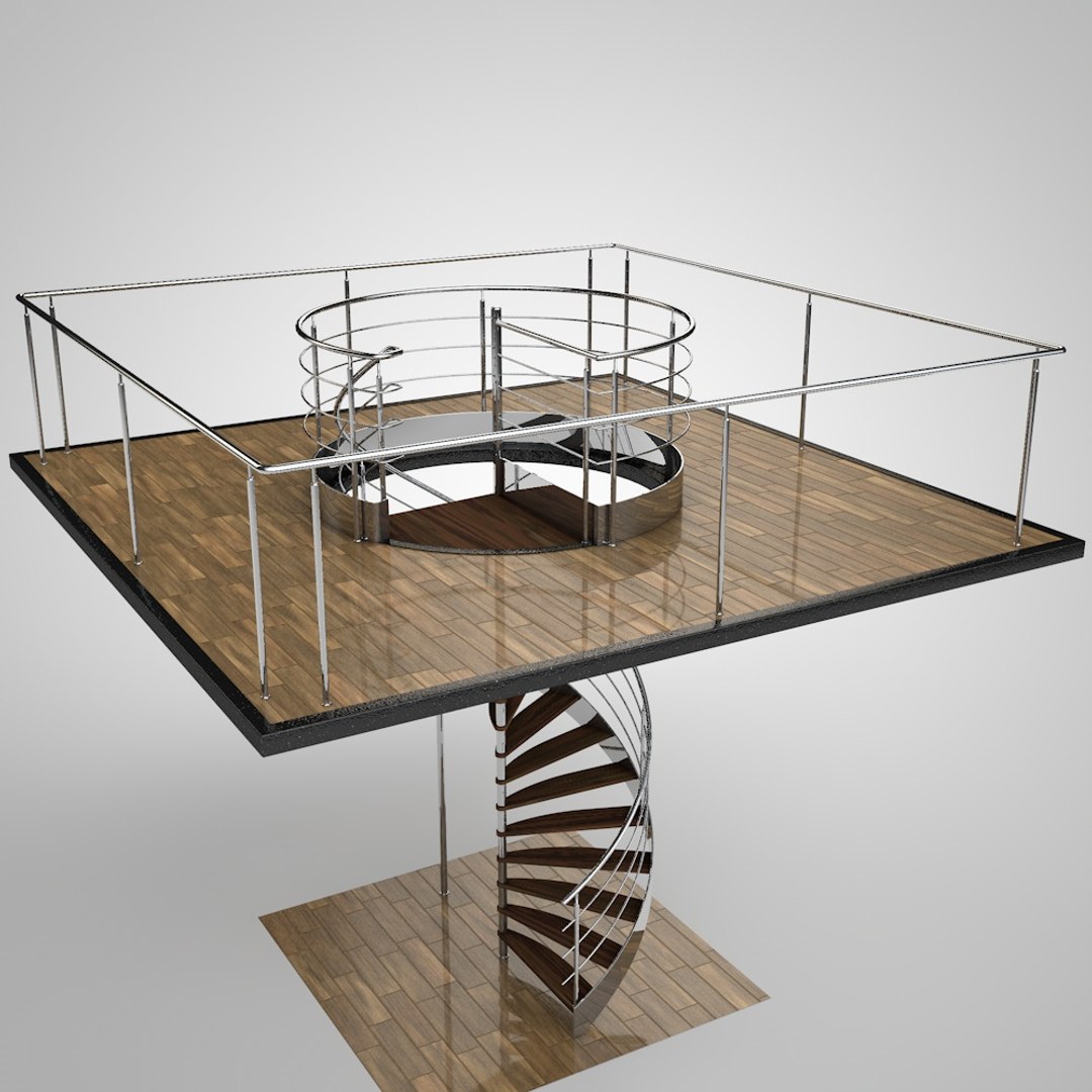 3d Spiral Staircase Model