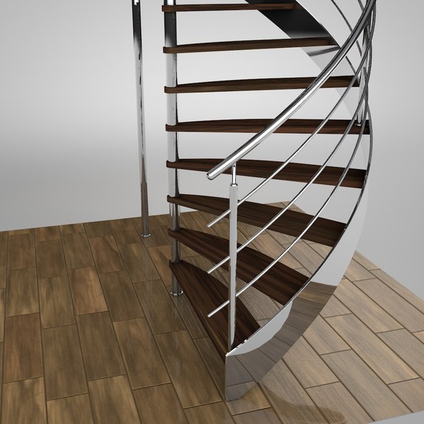 3d spiral staircase model