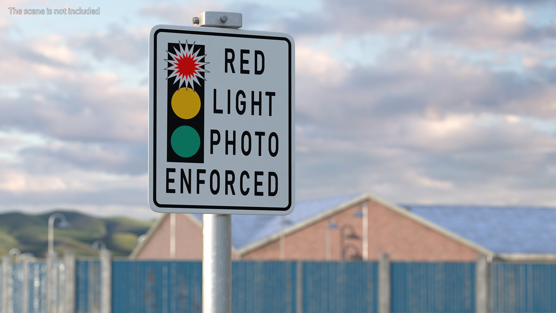Red Light Camera Warning Sign 3D Model - TurboSquid 1774703