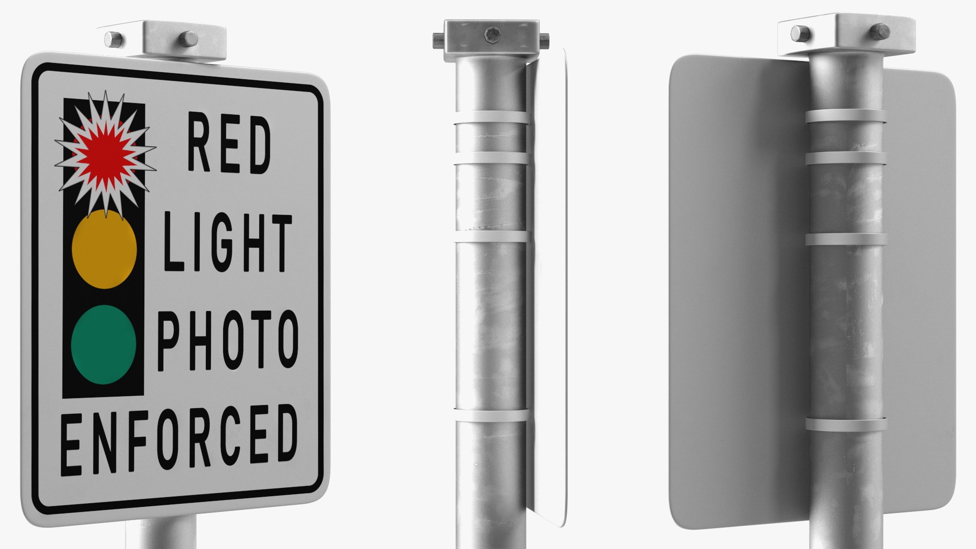 Red Light Camera Warning Sign 3D Model - TurboSquid 1774703