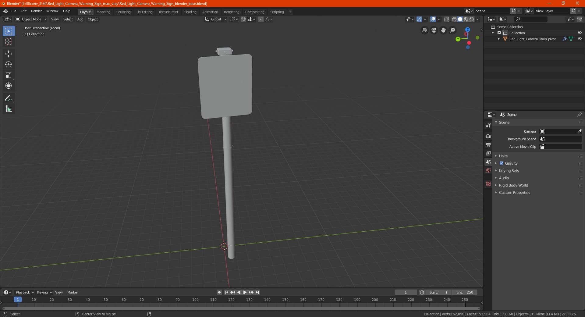Red Light Camera Warning Sign 3D model - TurboSquid 1774703