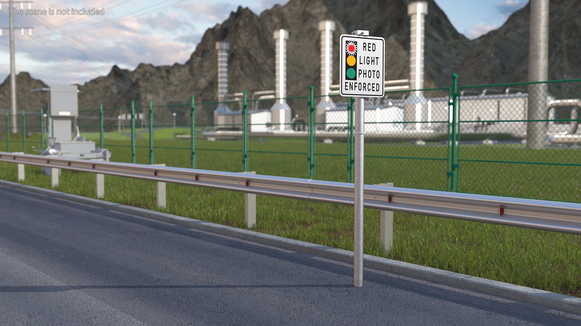 Red Light Camera Warning Sign 3D Model - TurboSquid 1774703