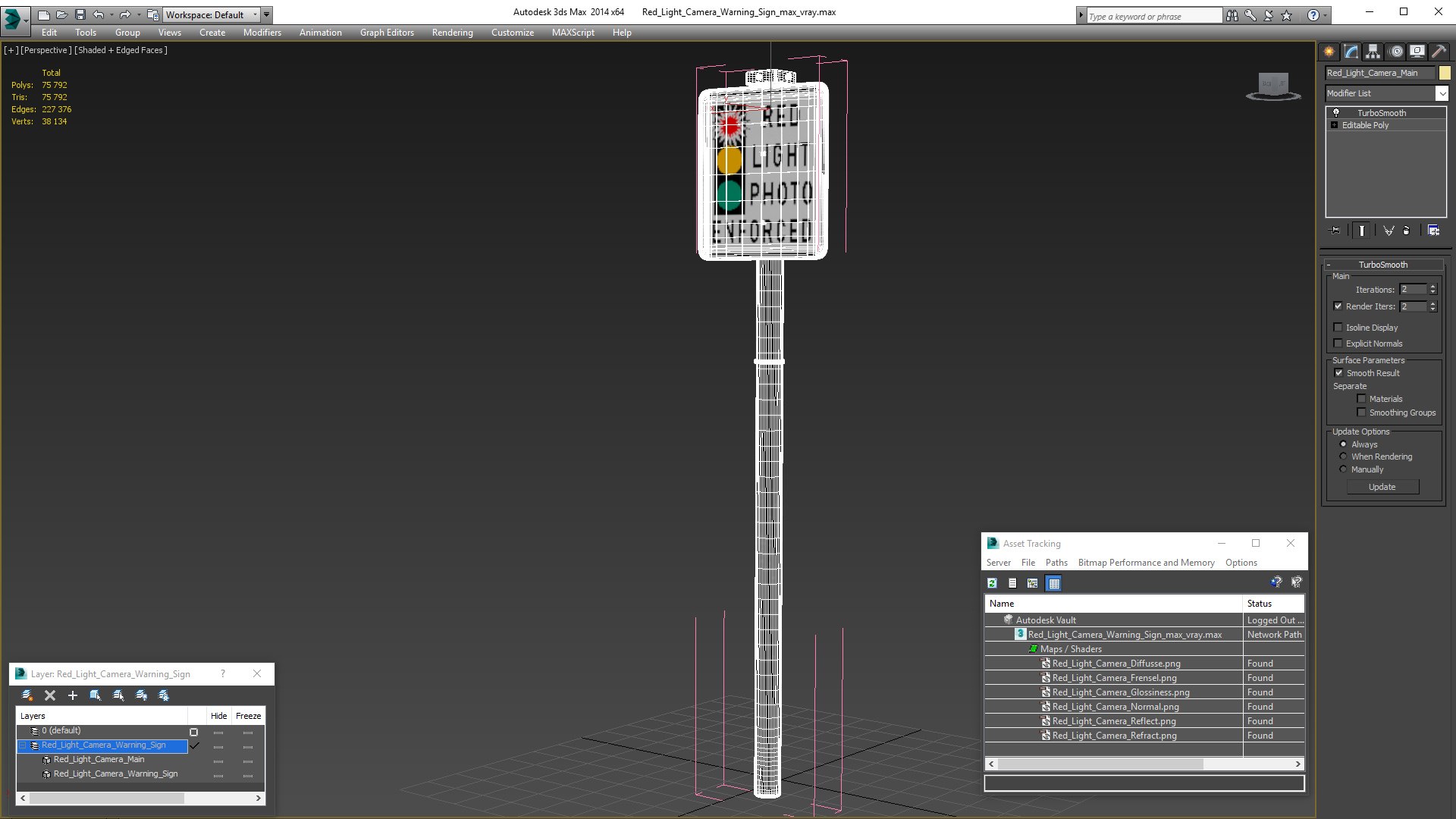 Red Light Camera Warning Sign 3D Model - TurboSquid 1774703