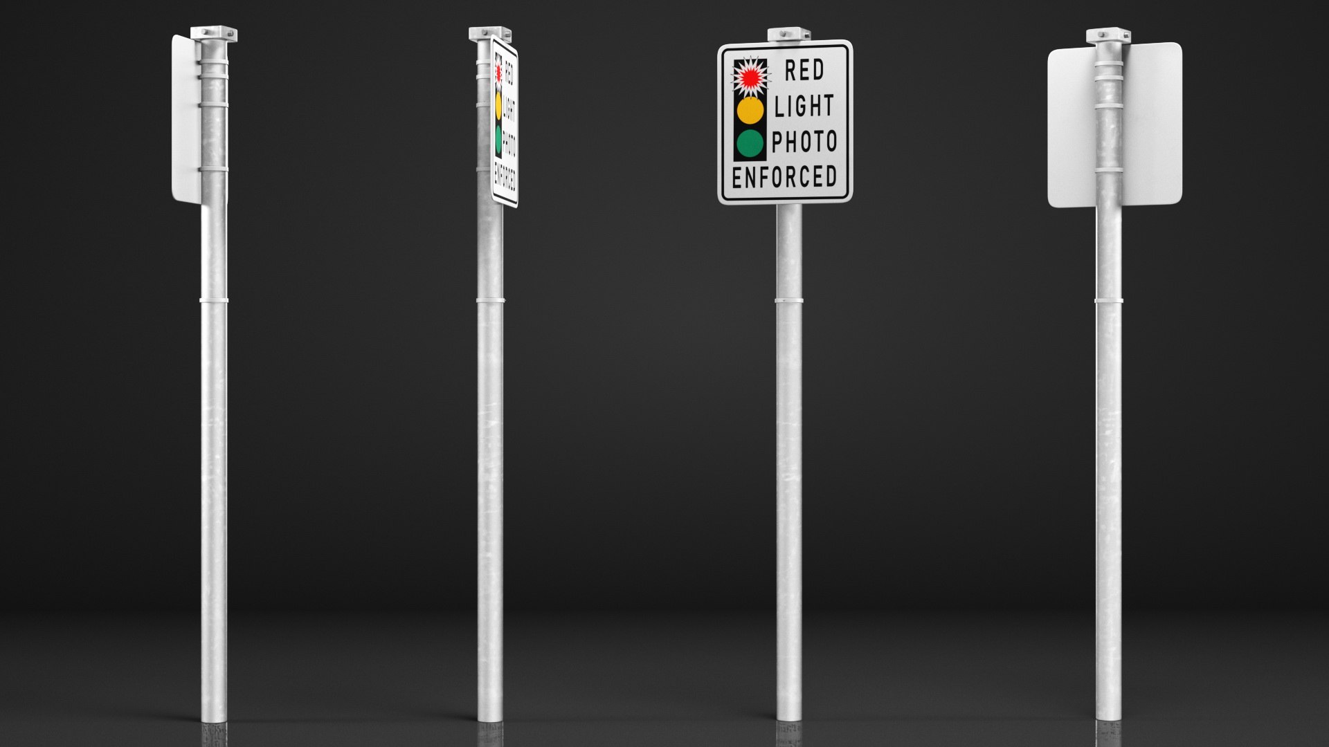 Red Light Camera Warning Sign 3D Model - TurboSquid 1774703