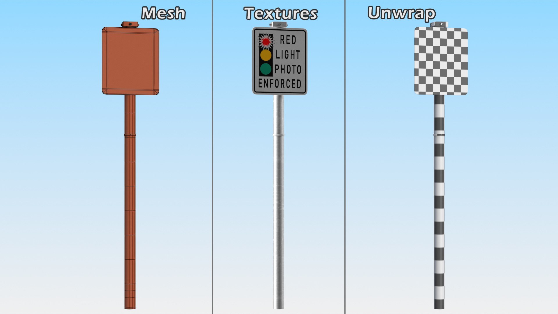 Red Light Camera Warning Sign 3D Model - TurboSquid 1774703