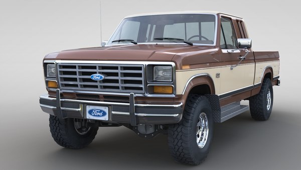3D 1986 f-150 supercab - TurboSquid 1261634