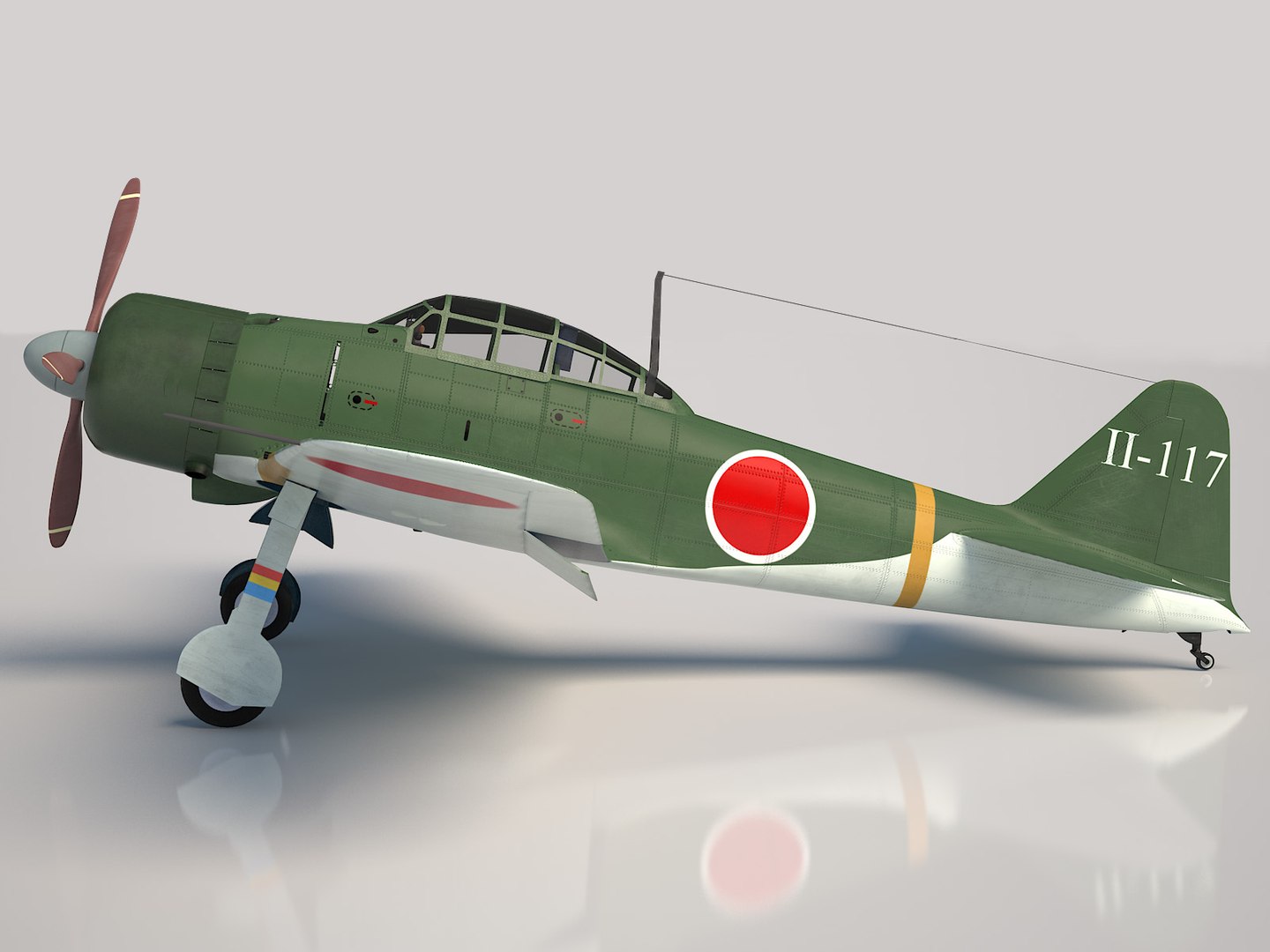 Mitsubishi A6m2 Zero 3D Model - TurboSquid 1232275