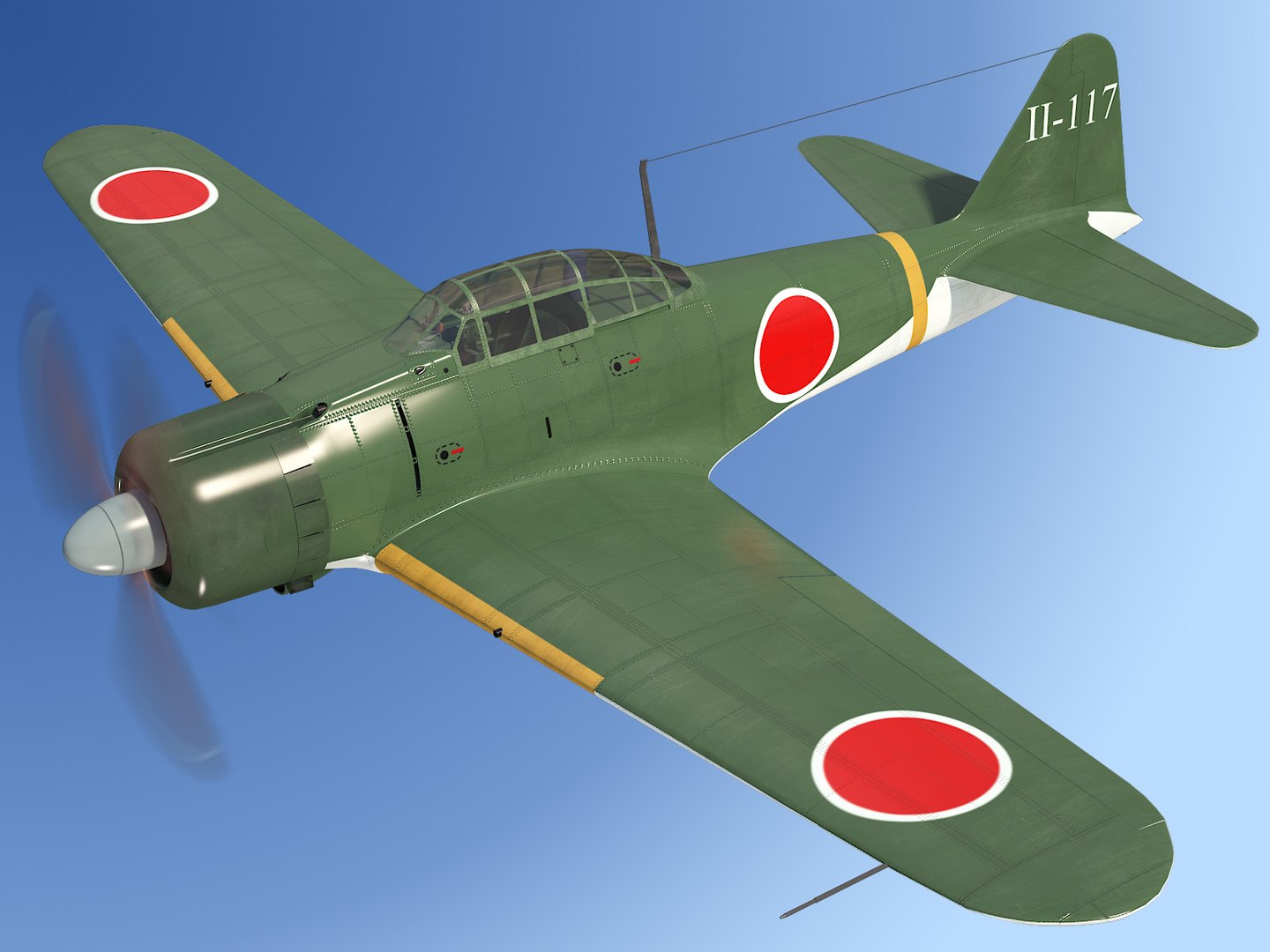Mitsubishi A6m2 Zero 3D Model - TurboSquid 1232275