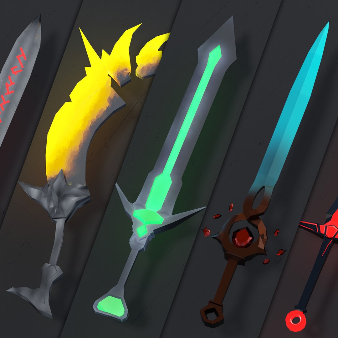 RT - LowPolyFantasyWeapons - BLEND - Textures 3D Model - TurboSquid 2048300