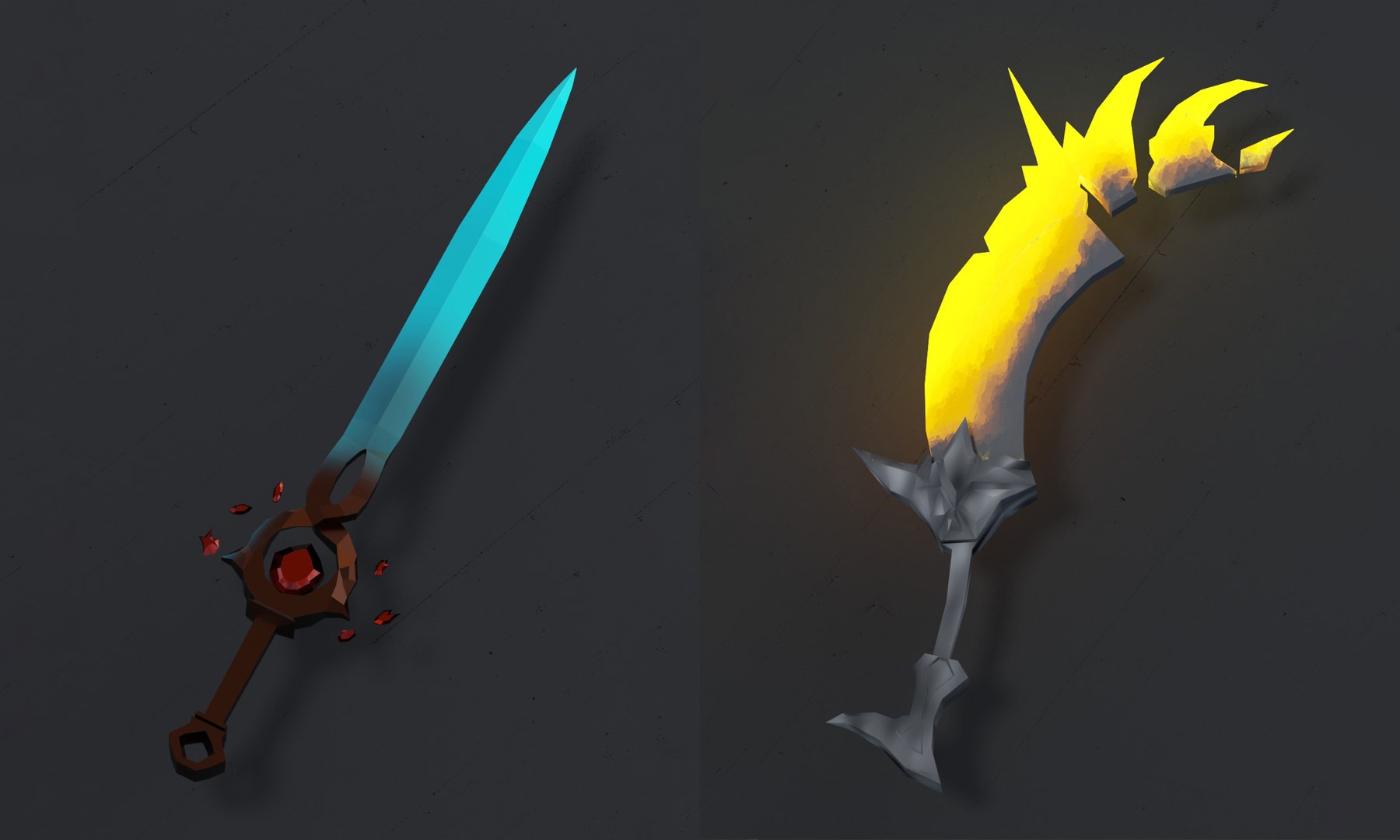 RT - LowPolyFantasyWeapons - BLEND - Textures 3D Model - TurboSquid 2048300