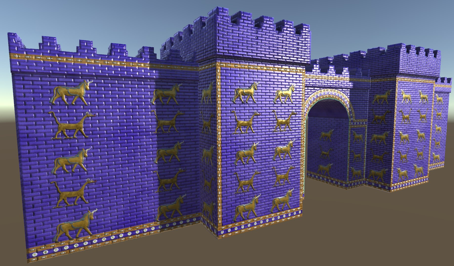3D Arch Wall Ishtar Gate - TurboSquid 1333935