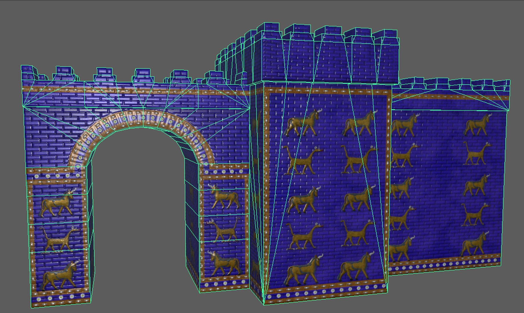 3D Arch Wall Ishtar Gate - TurboSquid 1333935
