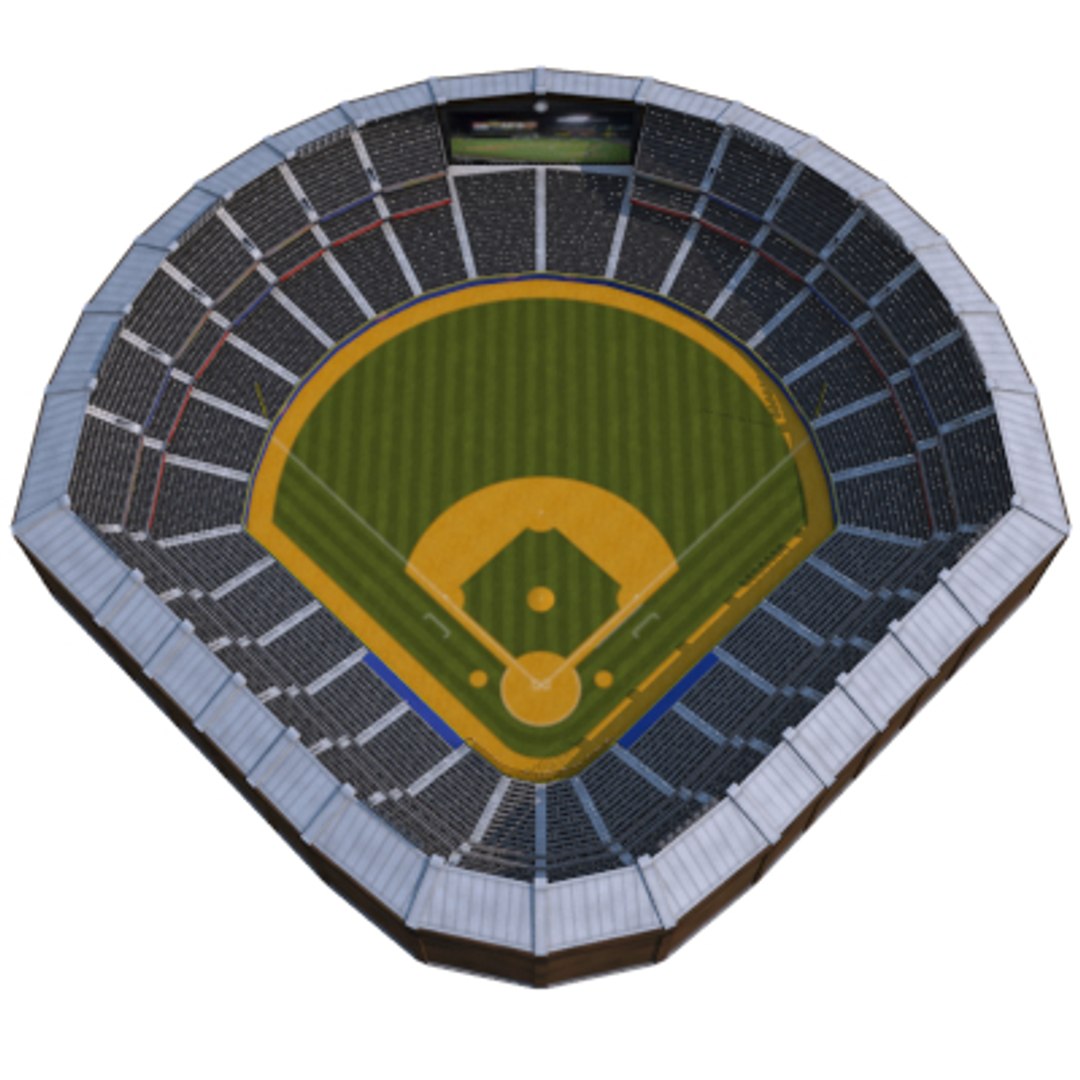 3ds max complete baseball stadium bases