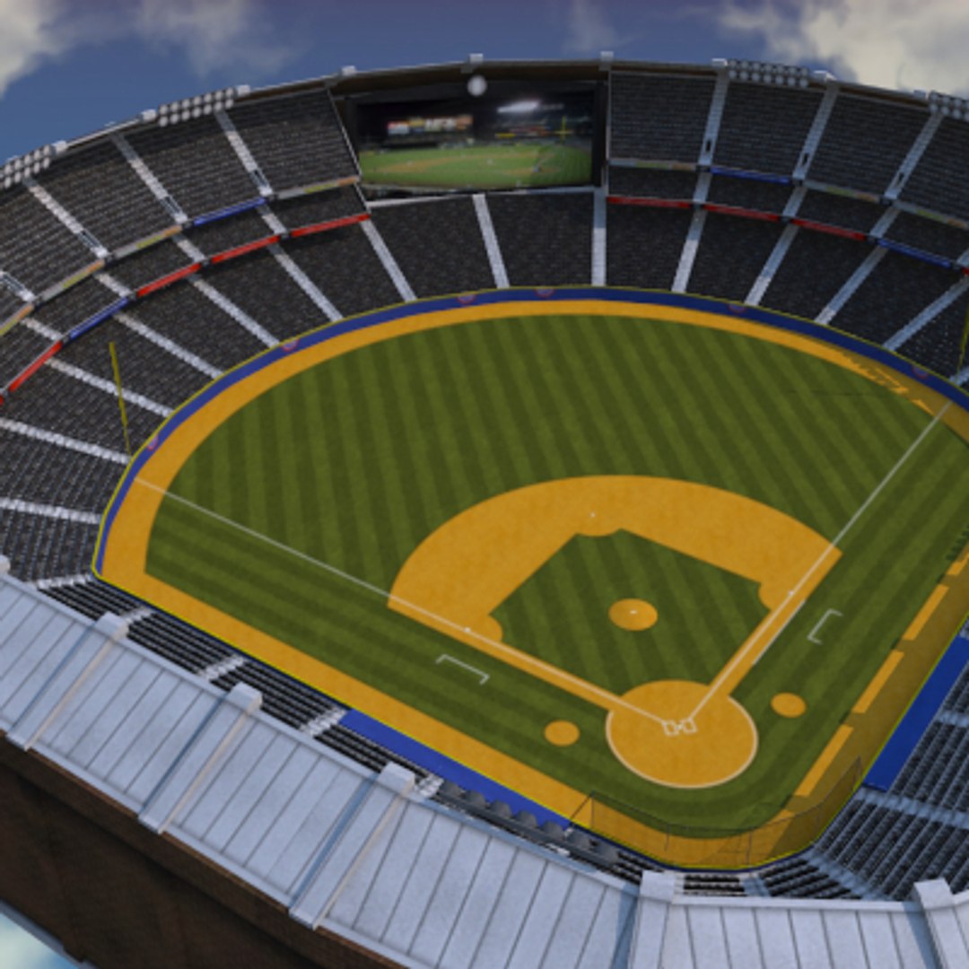 3ds max complete baseball stadium bases