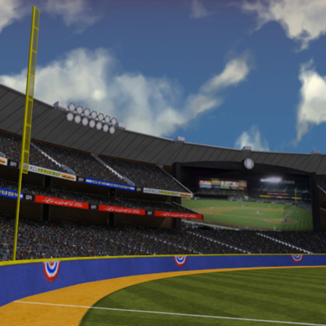 3ds max complete baseball stadium bases
