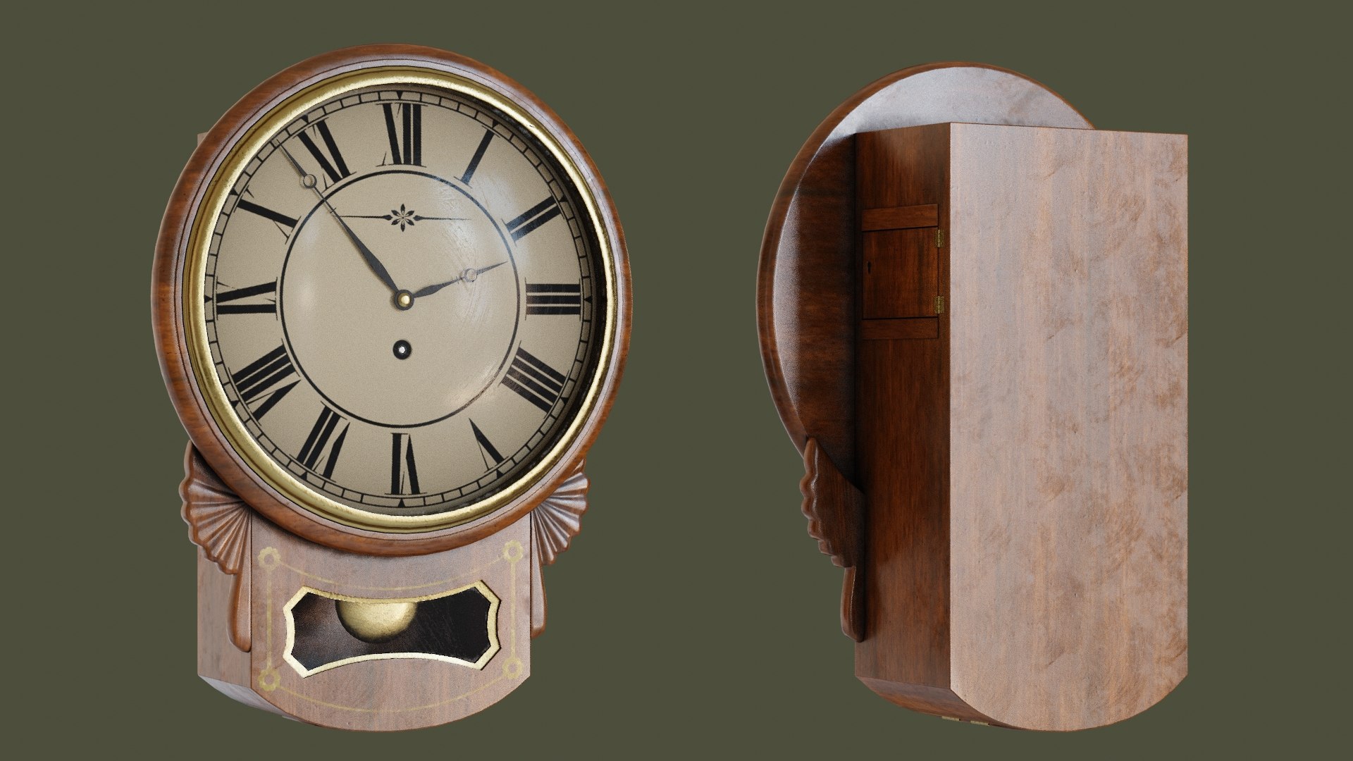 Wall Clock 3D model - TurboSquid 2140714
