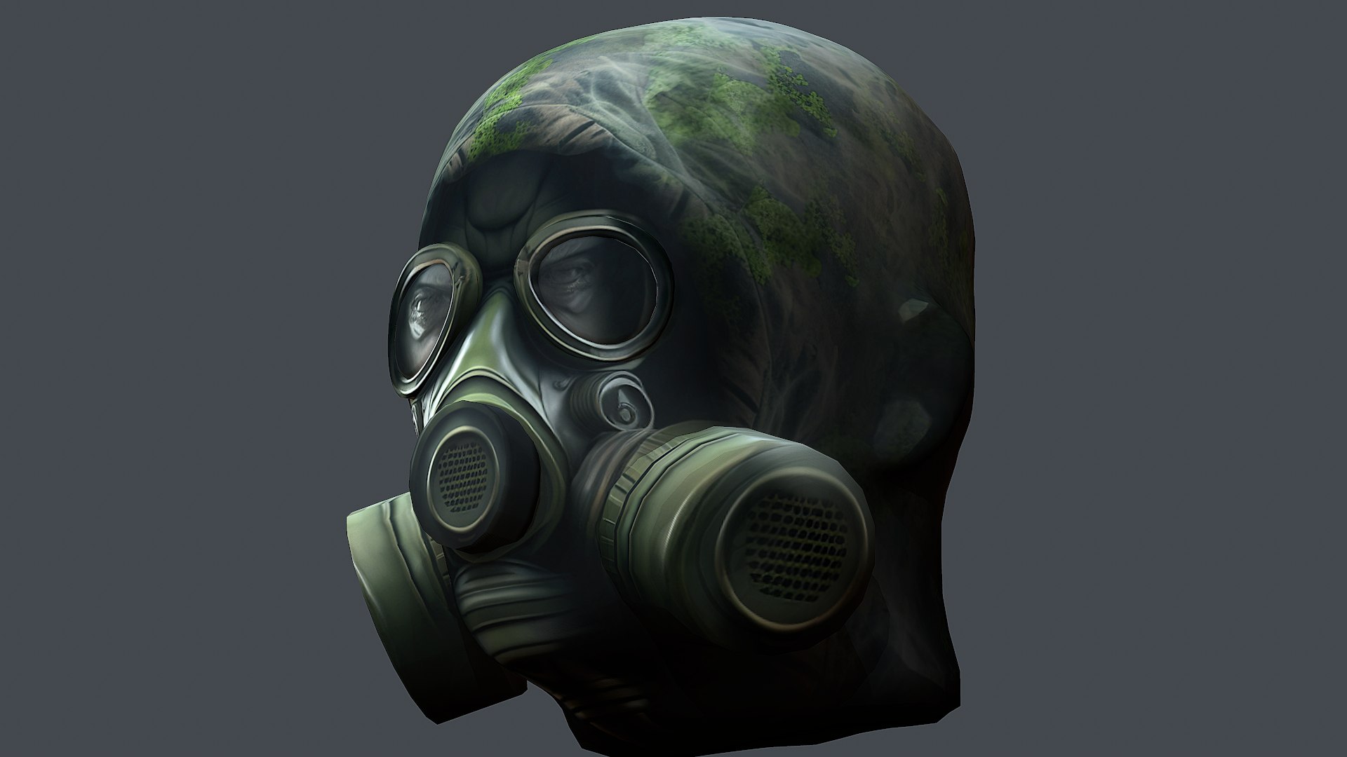 3D Gas mask helmet military combat soldier armor scifi fantasy ...