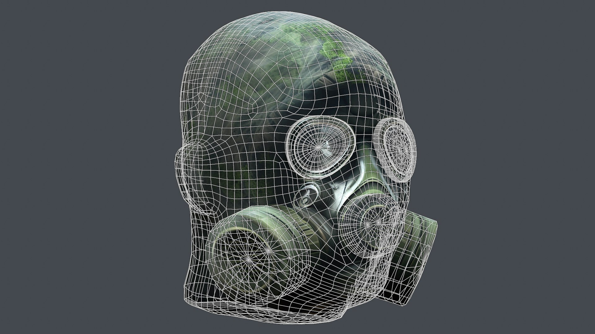 3D Gas mask helmet military combat soldier armor scifi fantasy ...