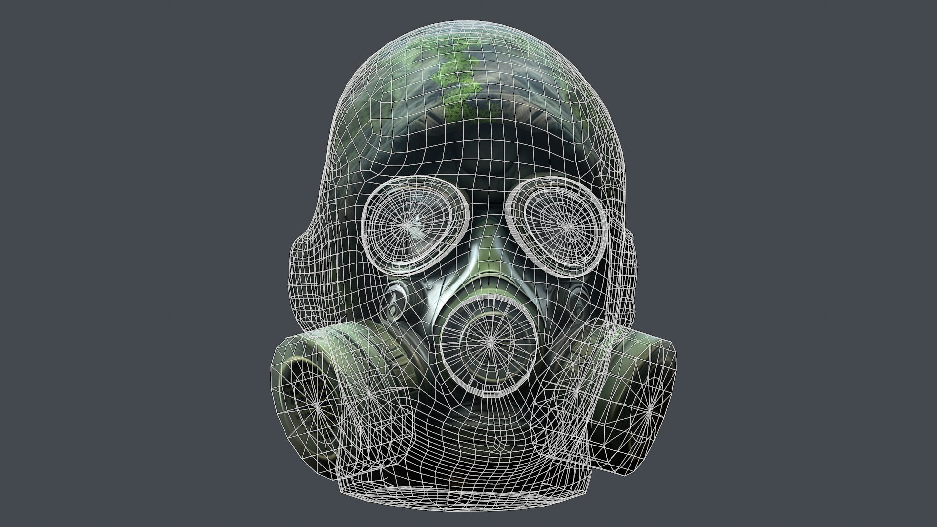 3D Gas mask helmet military combat soldier armor scifi fantasy ...