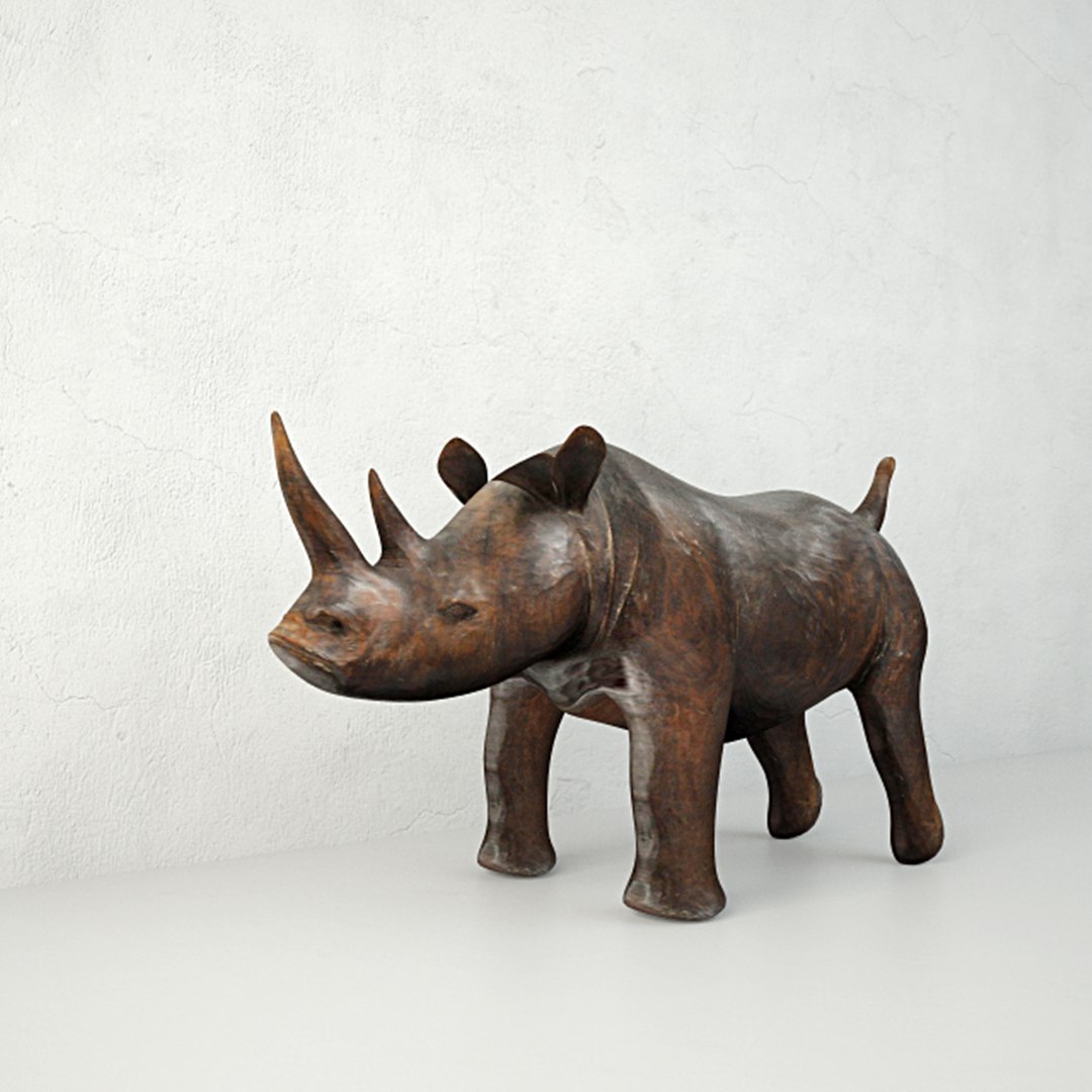 Carved Wood Rhino 3D Model - TurboSquid 1218964
