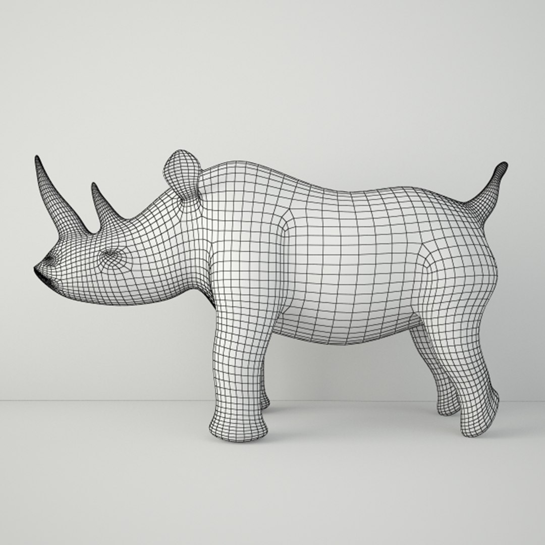 Carved Wood Rhino 3D Model - TurboSquid 1218964