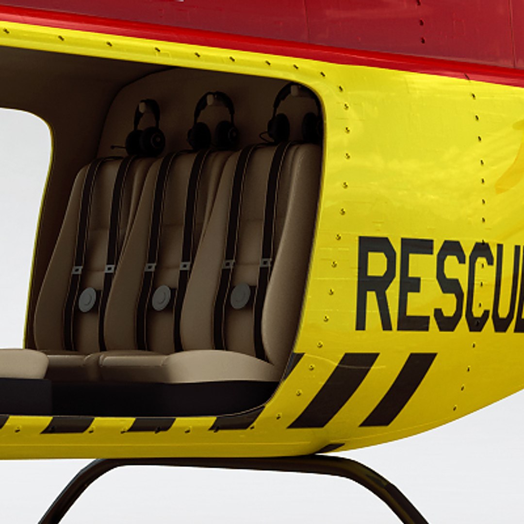 3dsmax Rescue Bell 206l Helicopter Interior