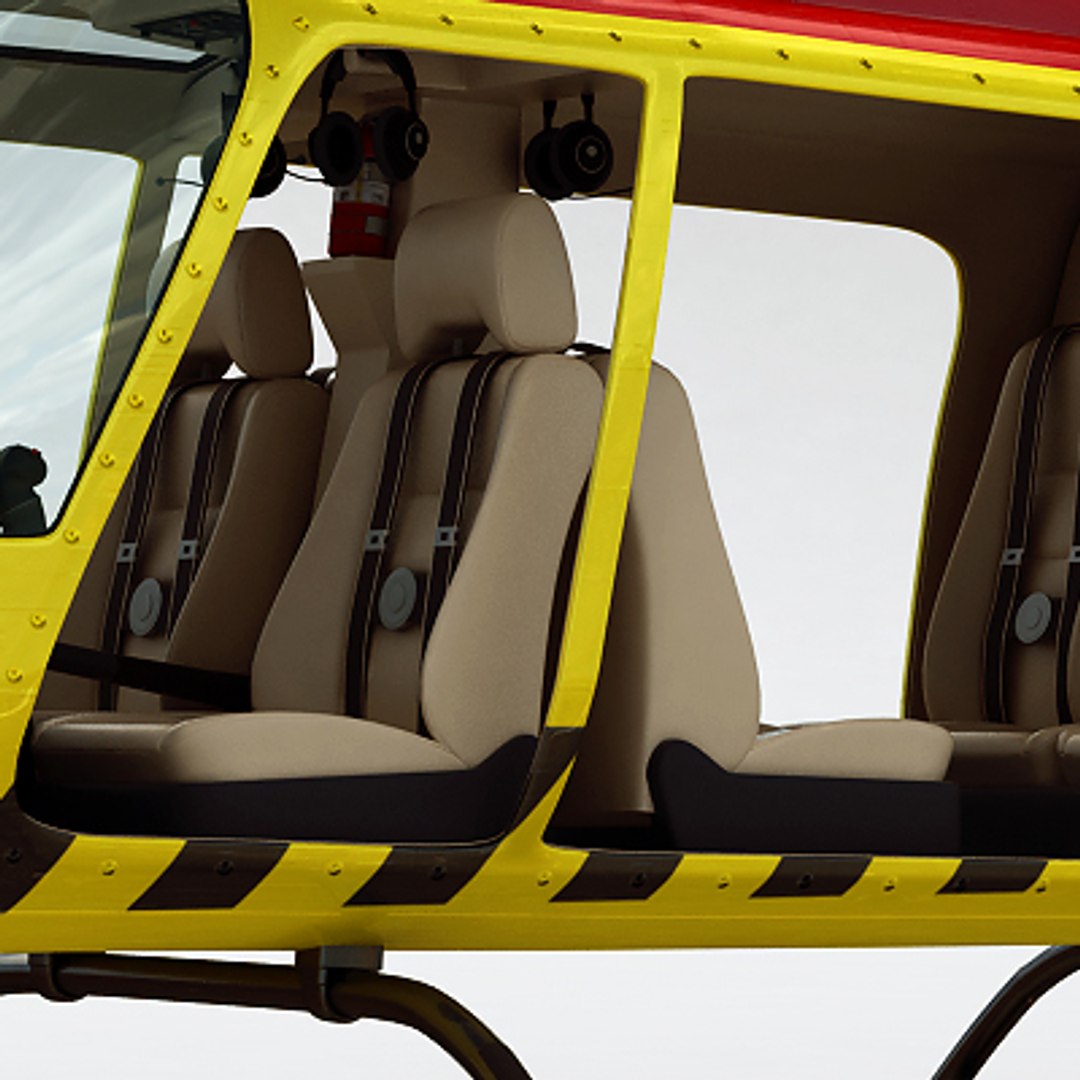 3dsmax Rescue Bell 206l Helicopter Interior