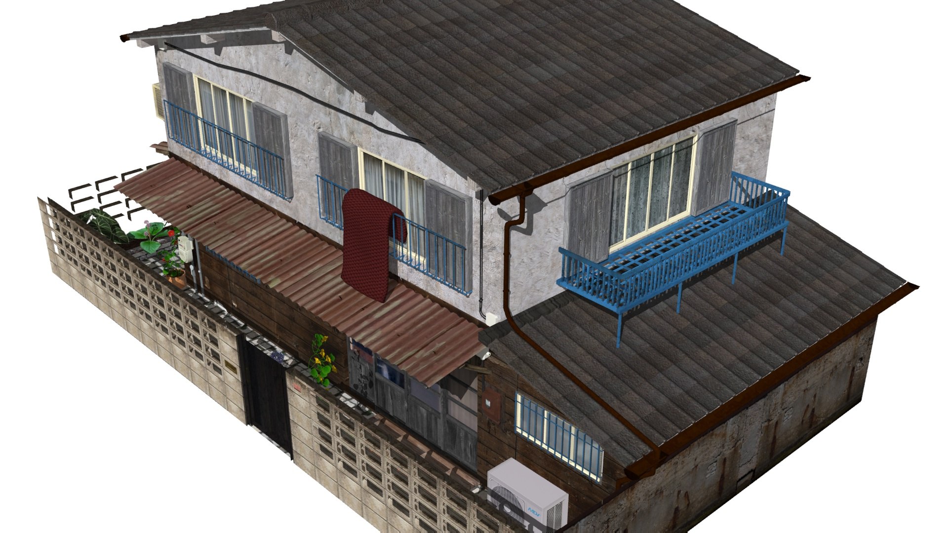 Japanese townhouse model - TurboSquid 1503585