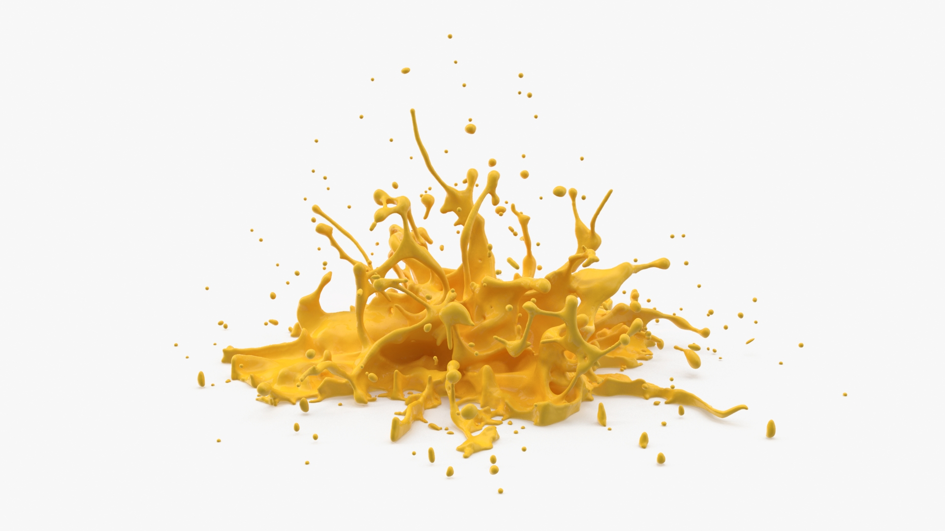 3D 14 Yellow splashes - TurboSquid 1914866