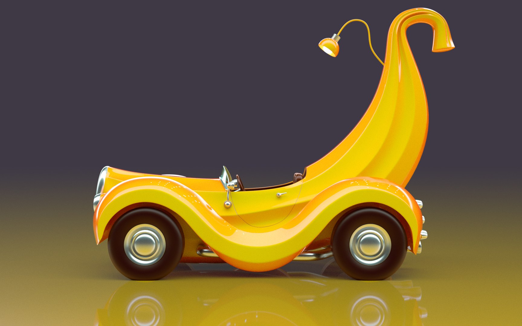 Banana Cartoon Car 01 3D Model - TurboSquid 2374840