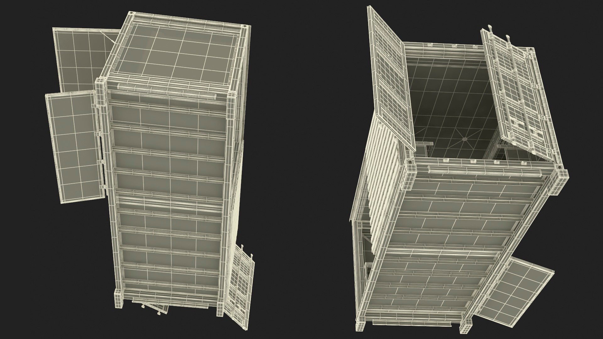3D Sea Container Coffee Shop Wooden model - TurboSquid 2156933