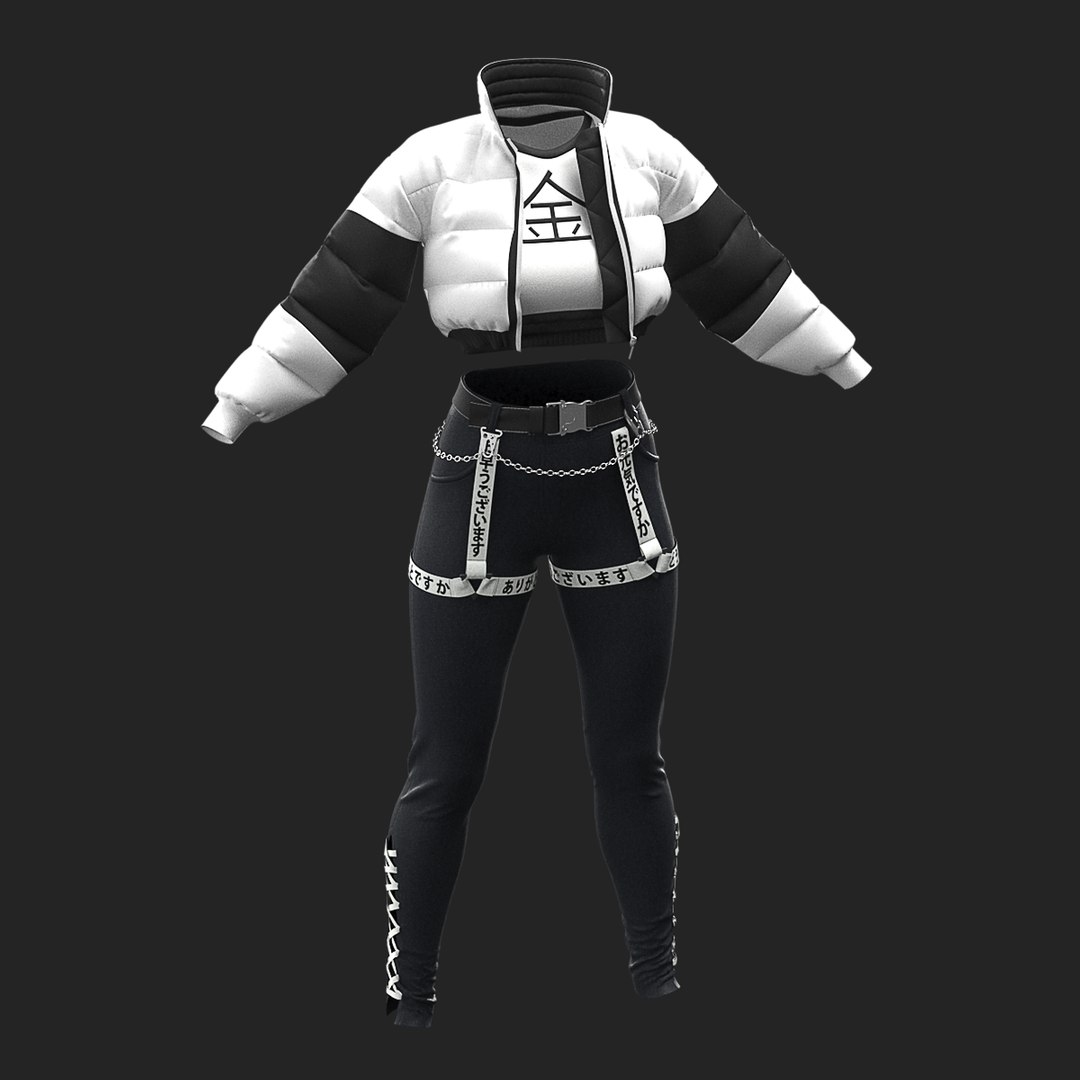 3D Model Modern Female Outfit Marvelous Designer Project - TurboSquid ...